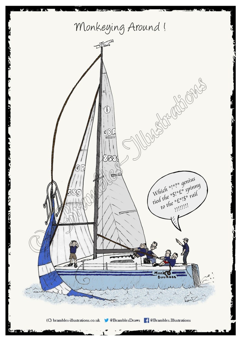 Unique Custom Sailing Cartoon - Etsy