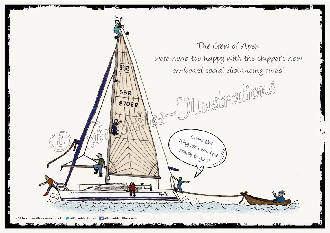 Unique Custom Sailing Cartoon - Etsy UK