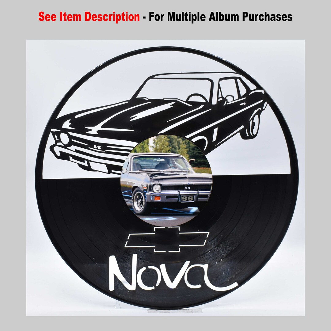 Chevy Nova, V519 Custom Laser Cut Vinyl Record, Twill Coaster Middle ...