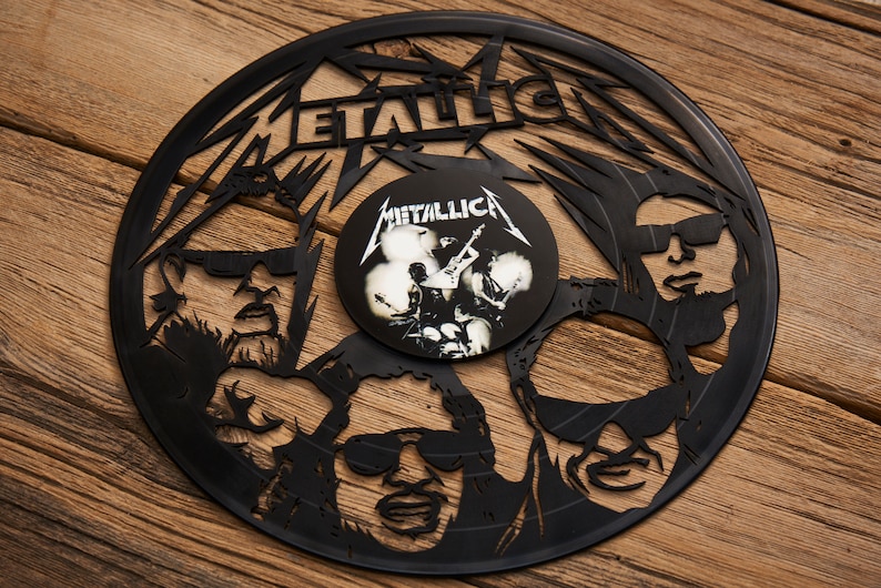 Metallica Custom Laser Cut Vinyl Records Coaster Image Etsy