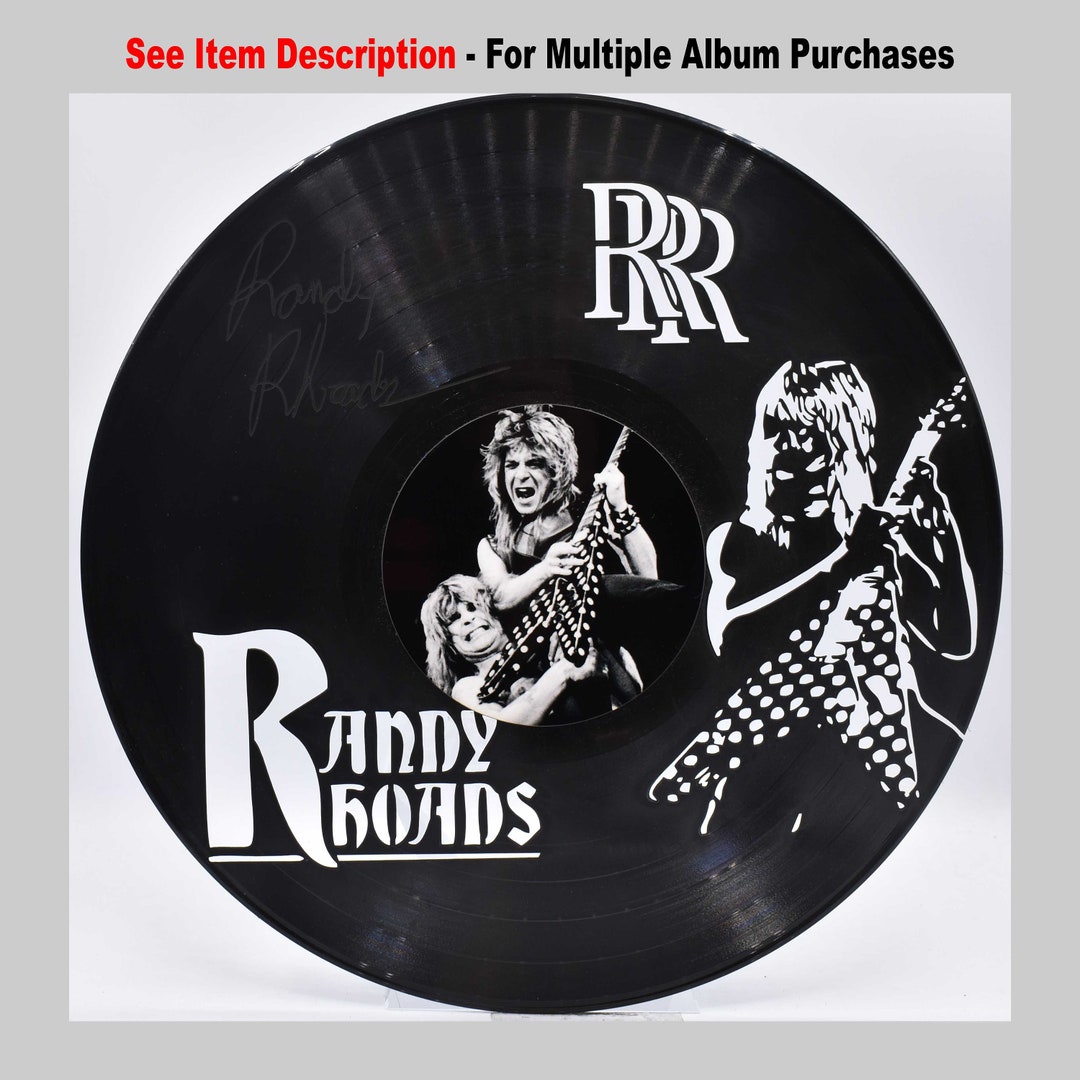 Randy Rhoads, Custom Laser Cut Vinyl Records, Twill Coaster Image - Etsy