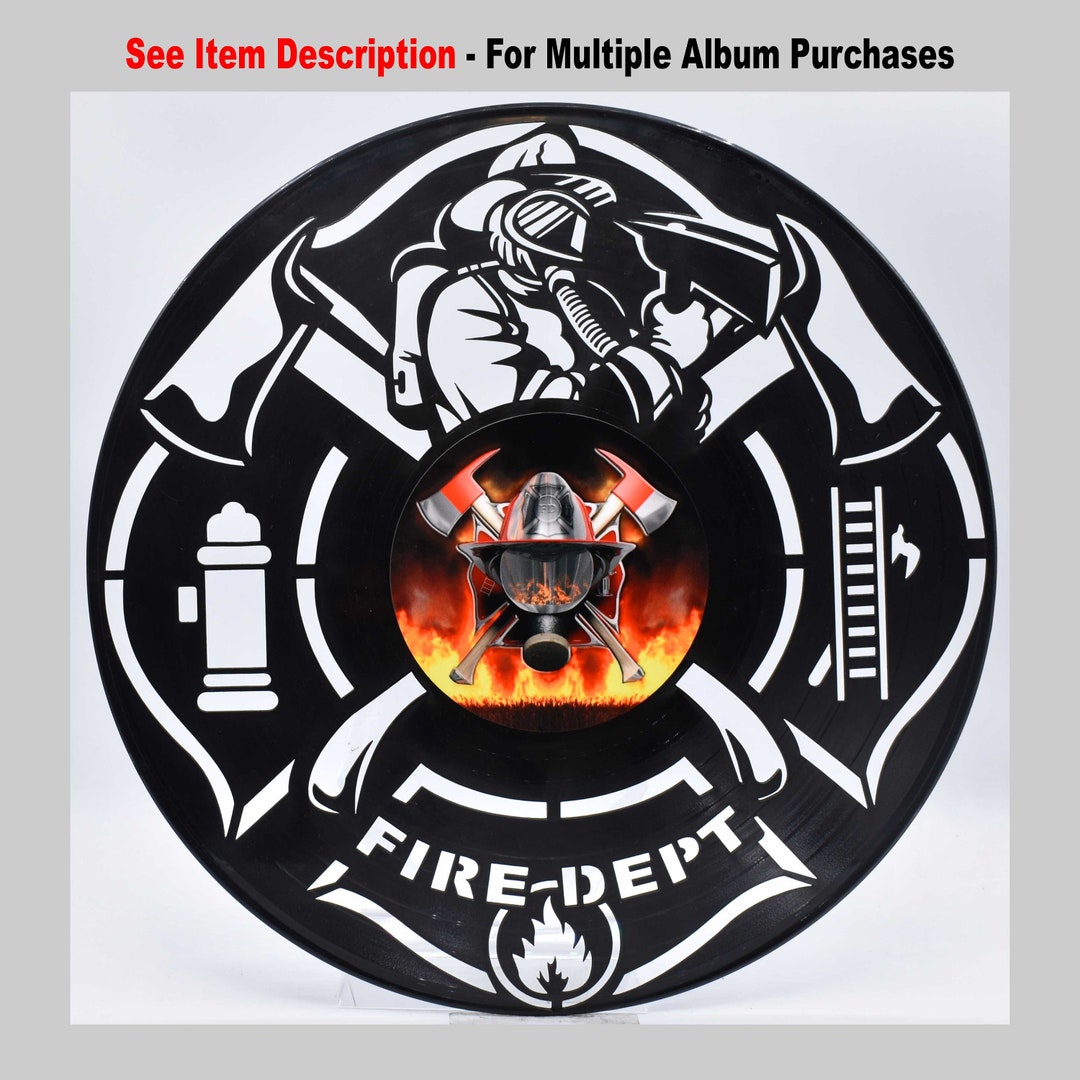 Fire Department, Custom Laser Cut Vinyl Records, Twill Coaster Image - Etsy