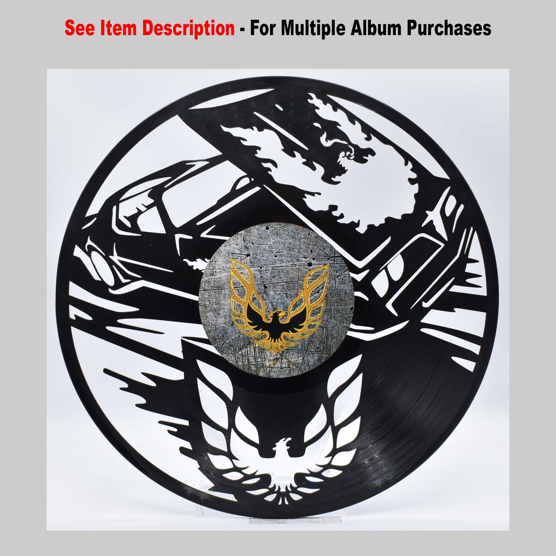 Firebird Pontiac, Custom Laser Cut Vinyl Record, Twill Coaster Middle ...