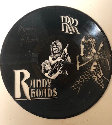 Randy Rhoads Custom Laser Cut Vinyl Records Coaster Image | Etsy
