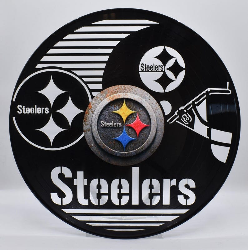Pittsburgh Steelers S202 Custom Laser Cut Vinyl Records, Twill Coaster ...
