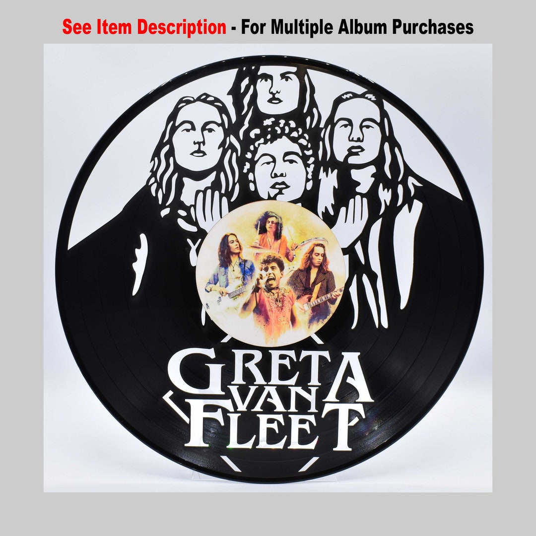Gretta Van Fleet, B126 Custom Laser Cut Vinyl Records, Twill Coaster ...
