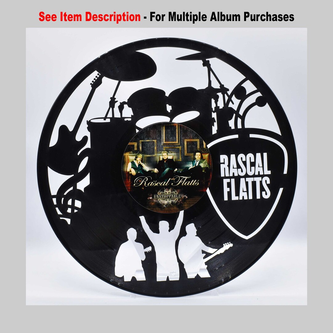 Rascal Flatts, Custom Laser Cut Vinyl Records, Twill Coaster Image - Etsy