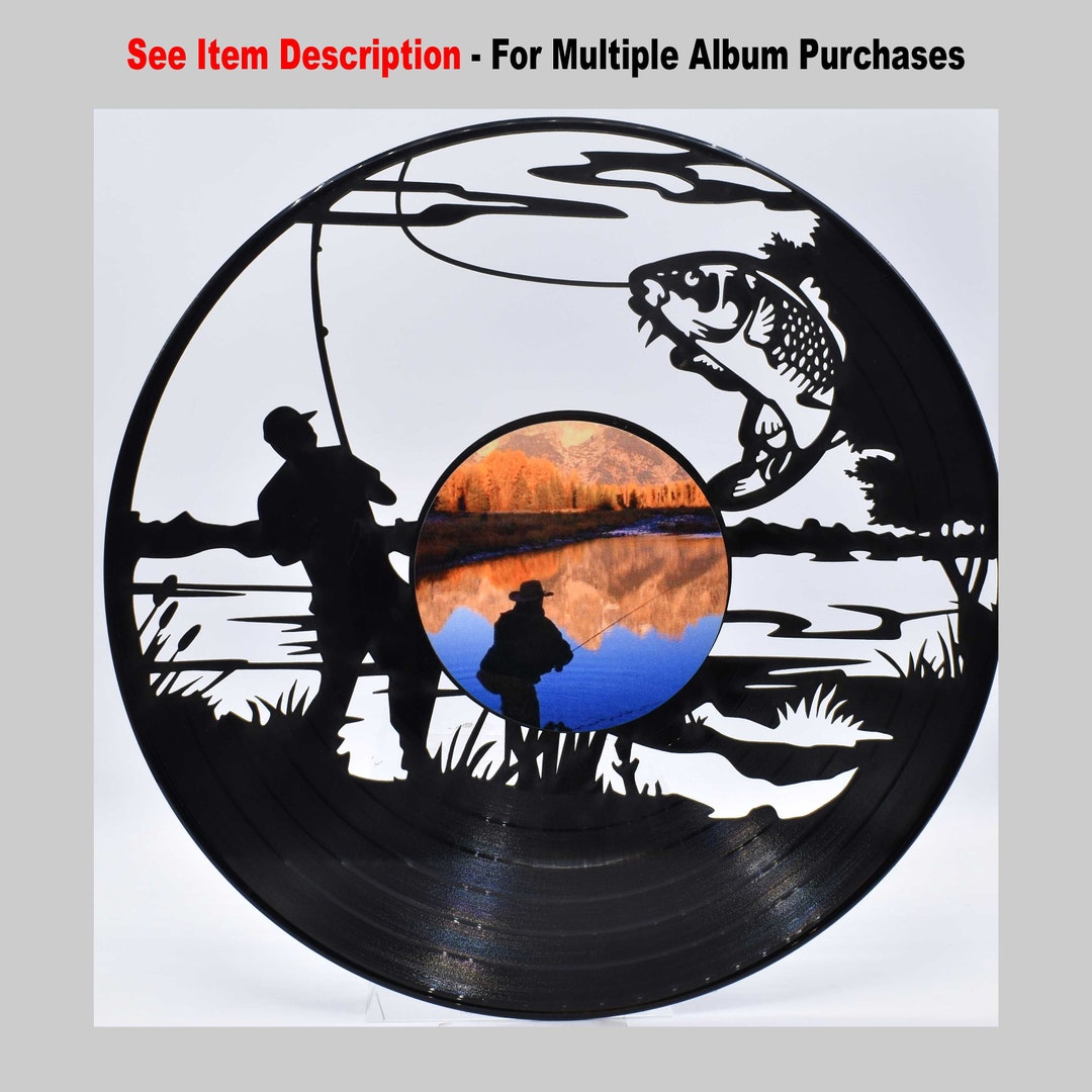 Fishing, Custom Laser Cut Vinyl Records Wall Art - Etsy