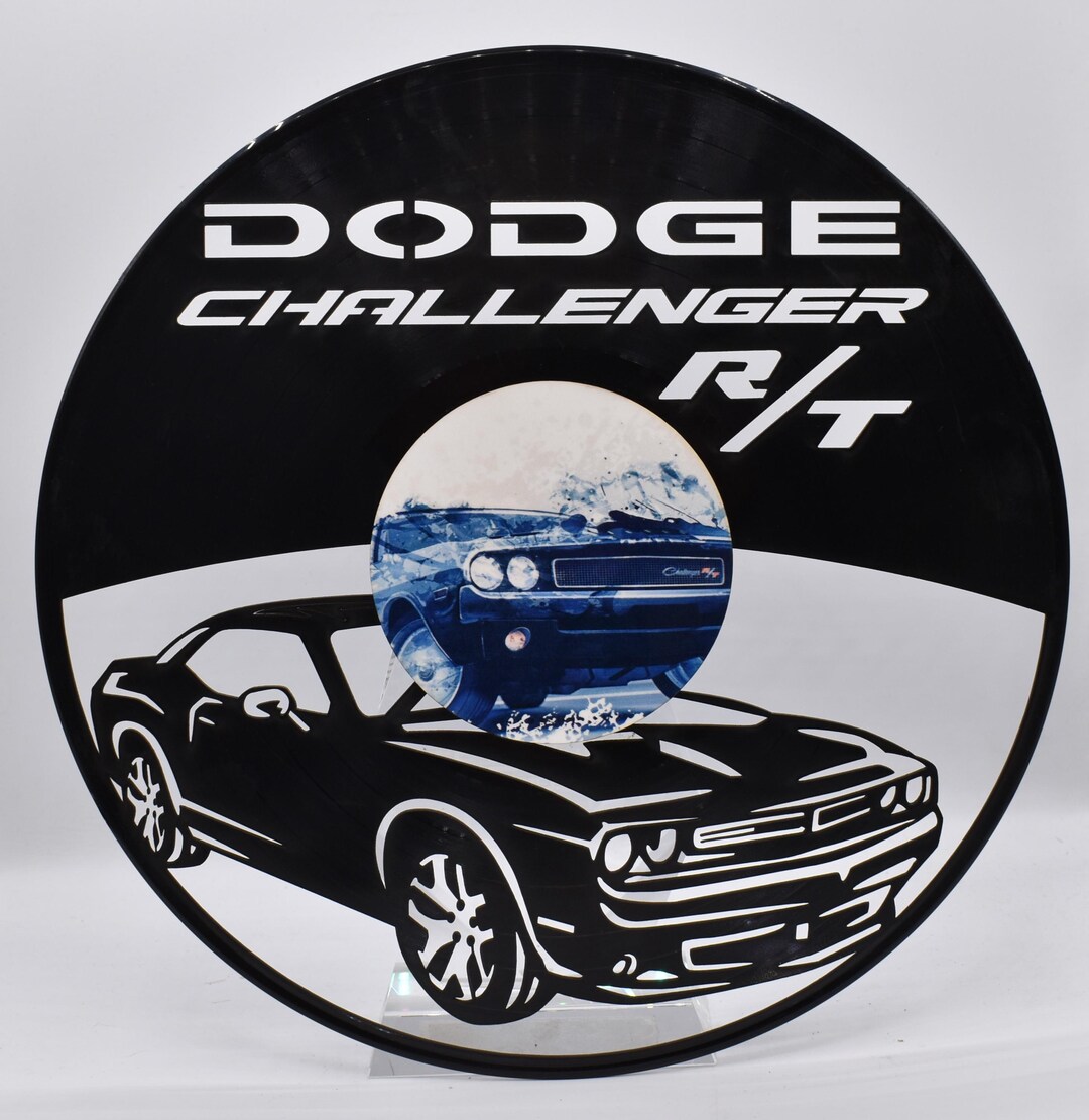 Dodge Challenger R/T, Custom Laser Cut Vinyl Record, Twill Coaster ...