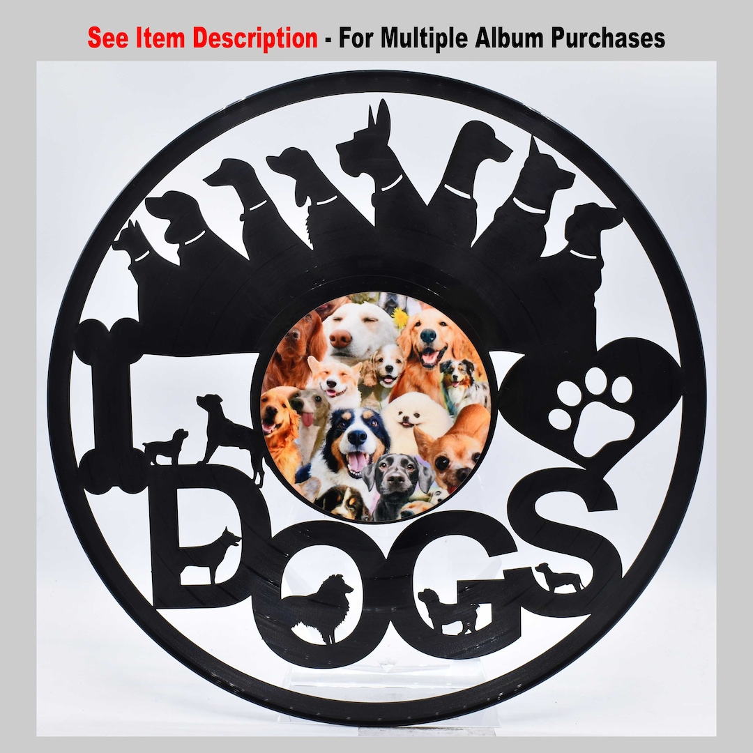 Dogs, Custom Laser Cut Vinyl Records Wall Art - Etsy