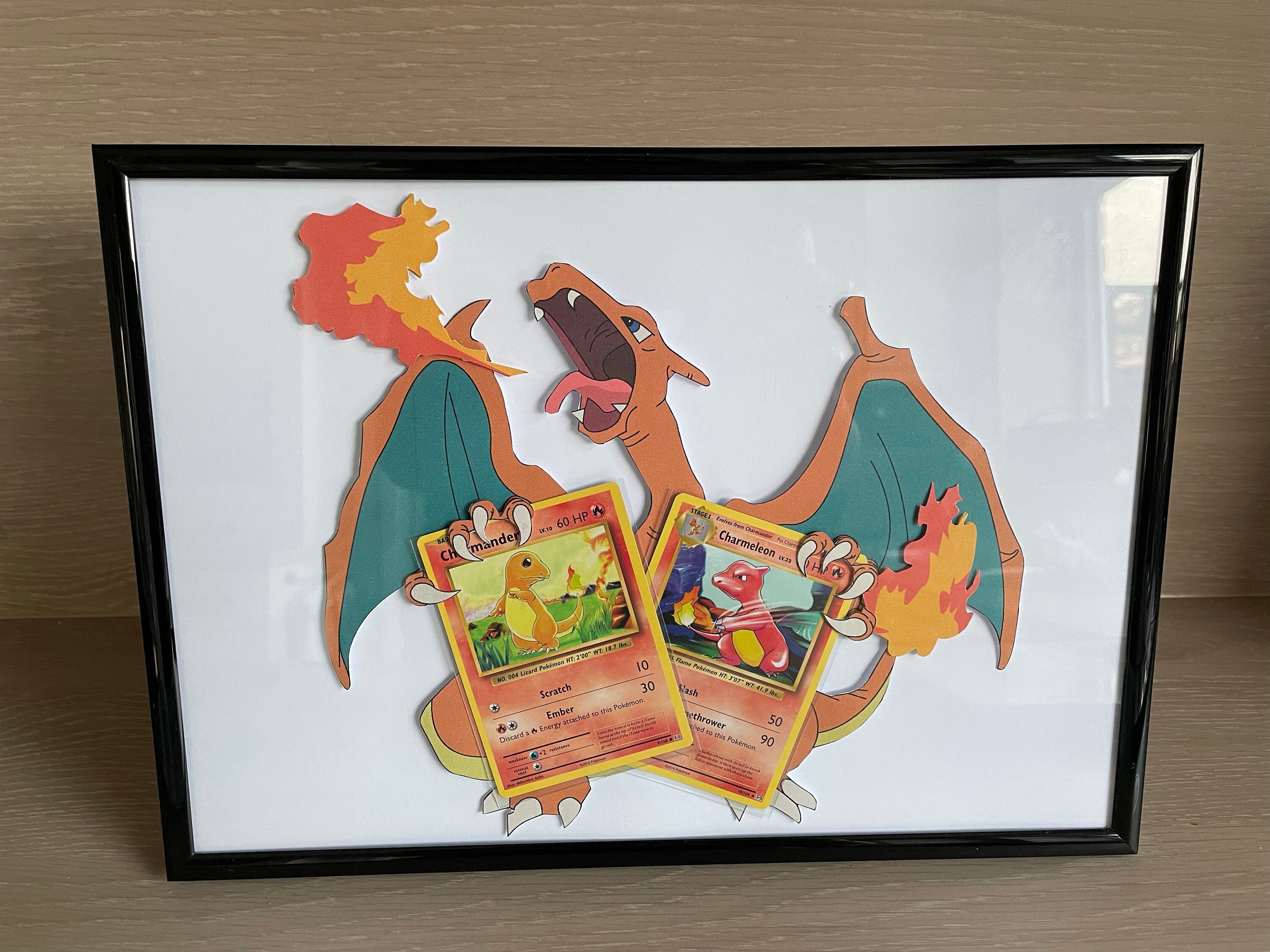 Pokemon Character charizard A4 Print Including Cards and - Etsy