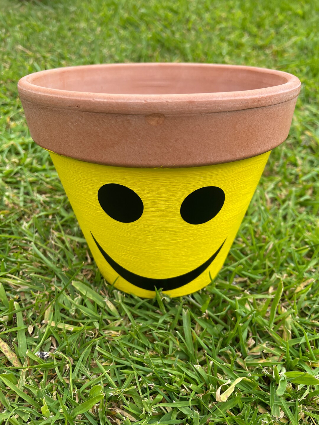 Smiley Face Emoji Terracotta Plant Pot - Etsy