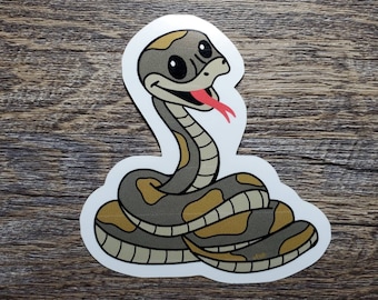 Black Floral Snake Sticker Laptop Sticker Waterproof Water Bottle ...