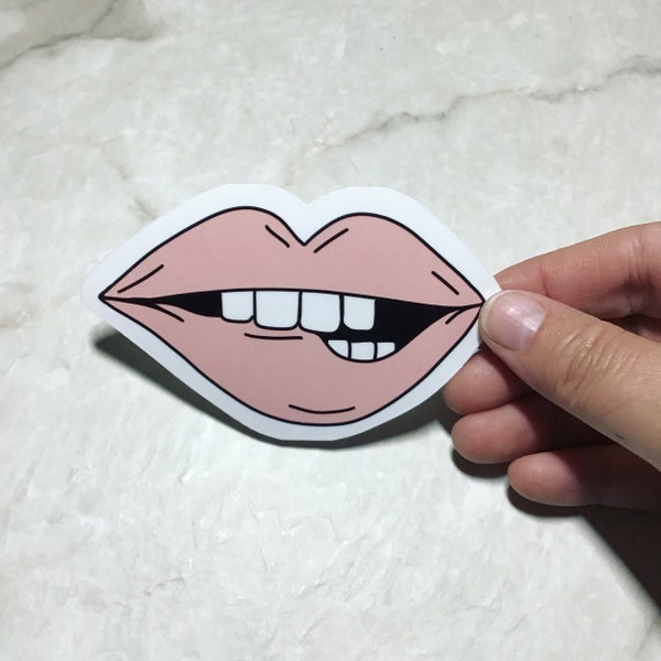 Lip Biting - Etsy