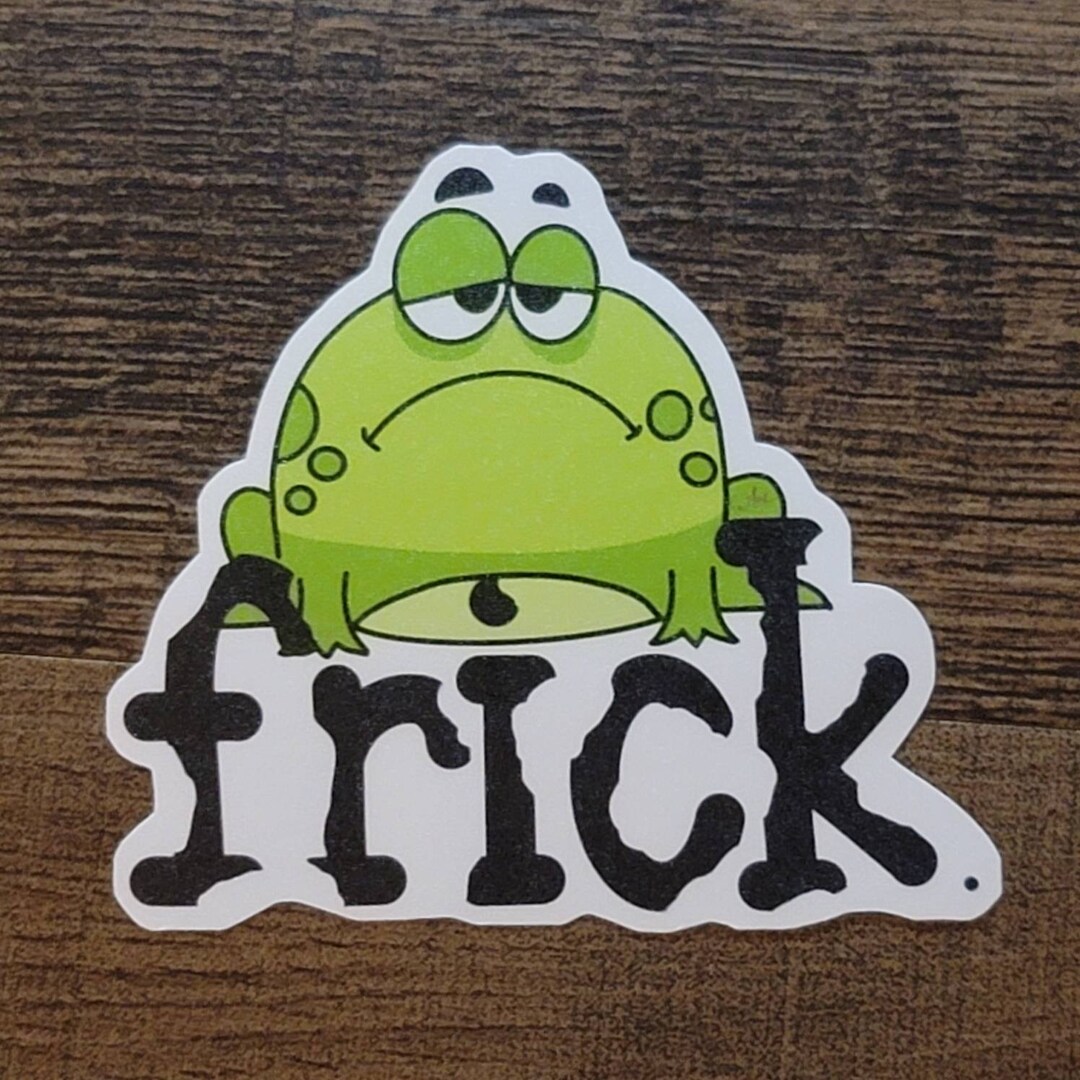 Frick Frog Waterproof Vinyl Sticker - Etsy
