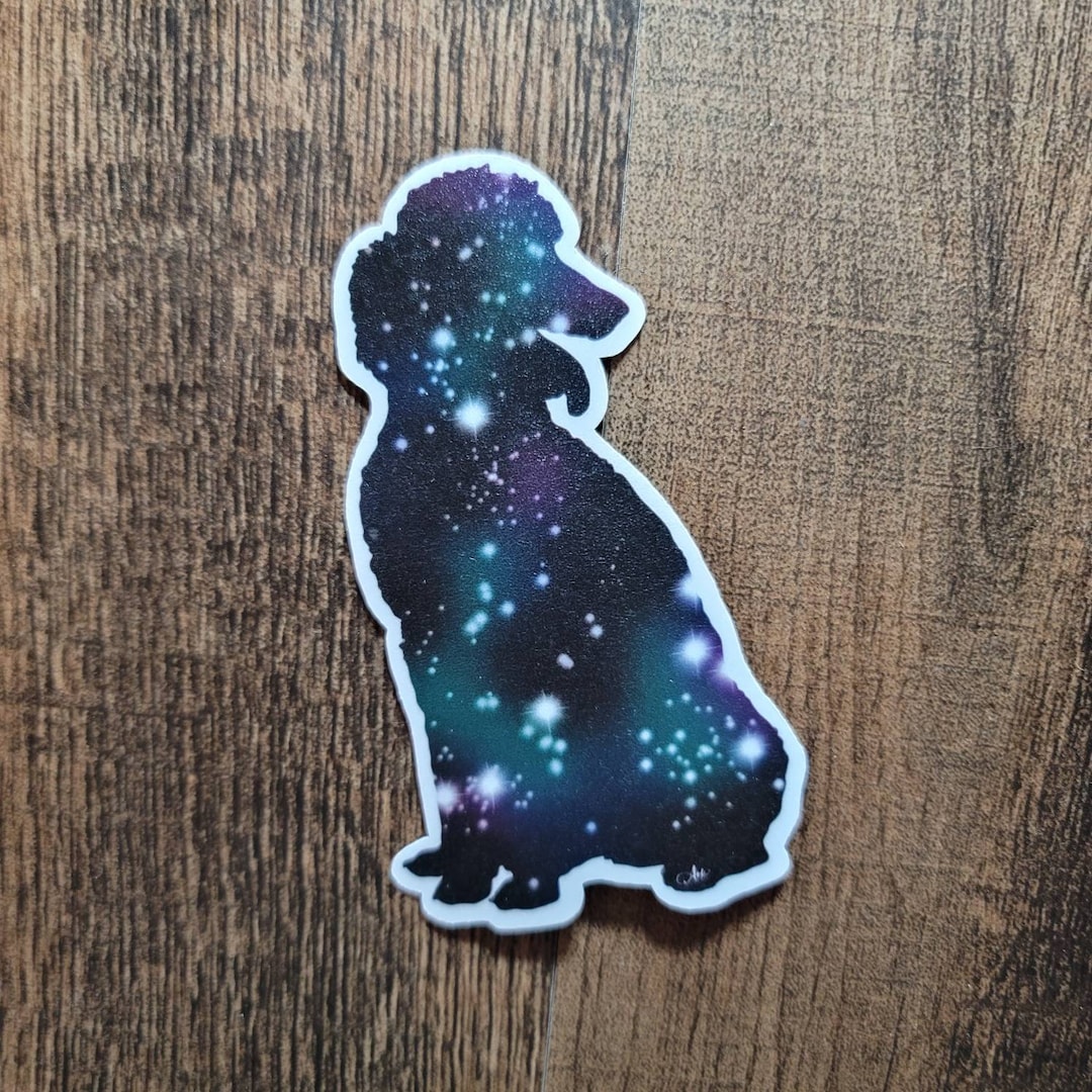 Standard Poodle Galaxy Waterproof Vinyl Sticker - Etsy