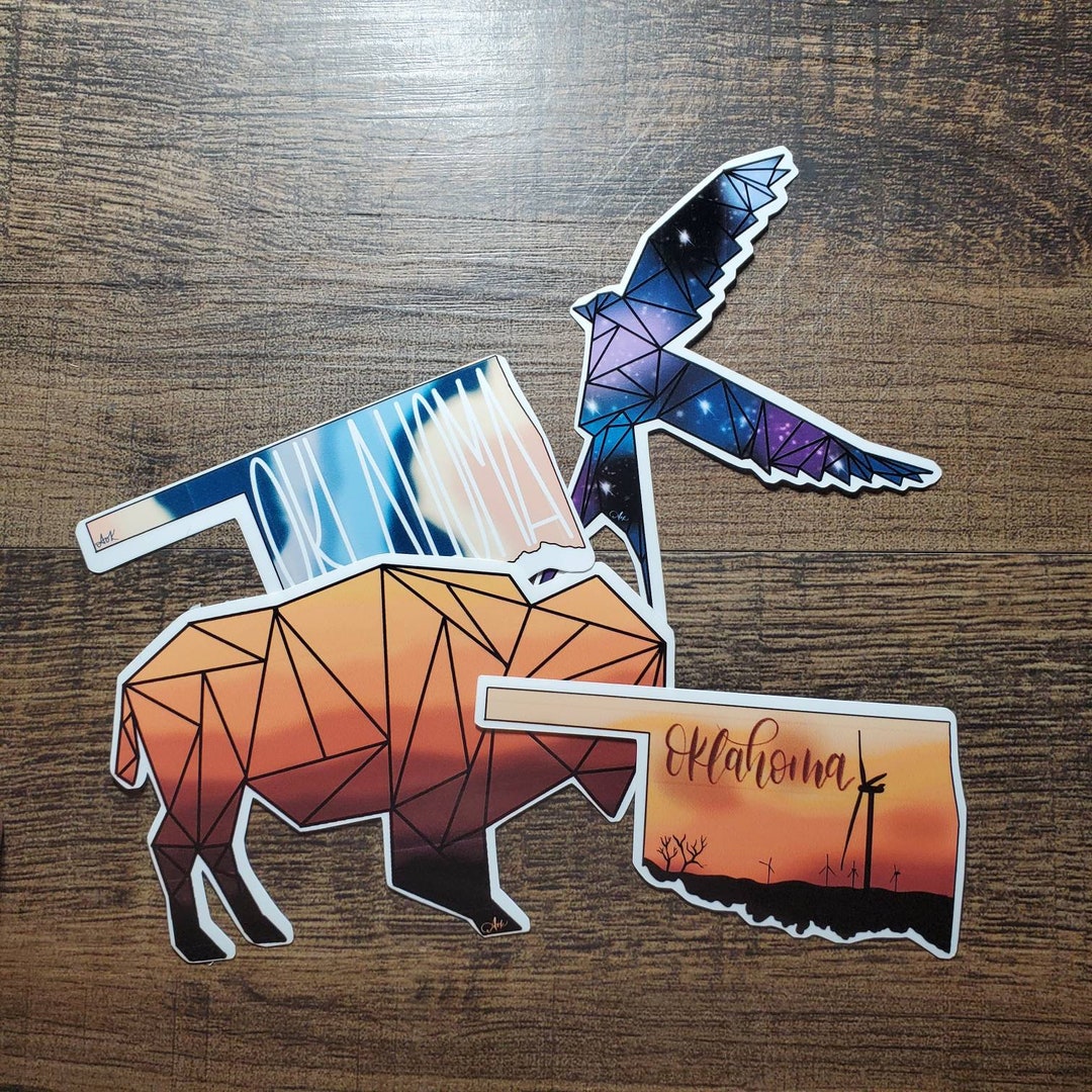 Oklahoma Waterproof Vinyl Sticker Pack - Etsy