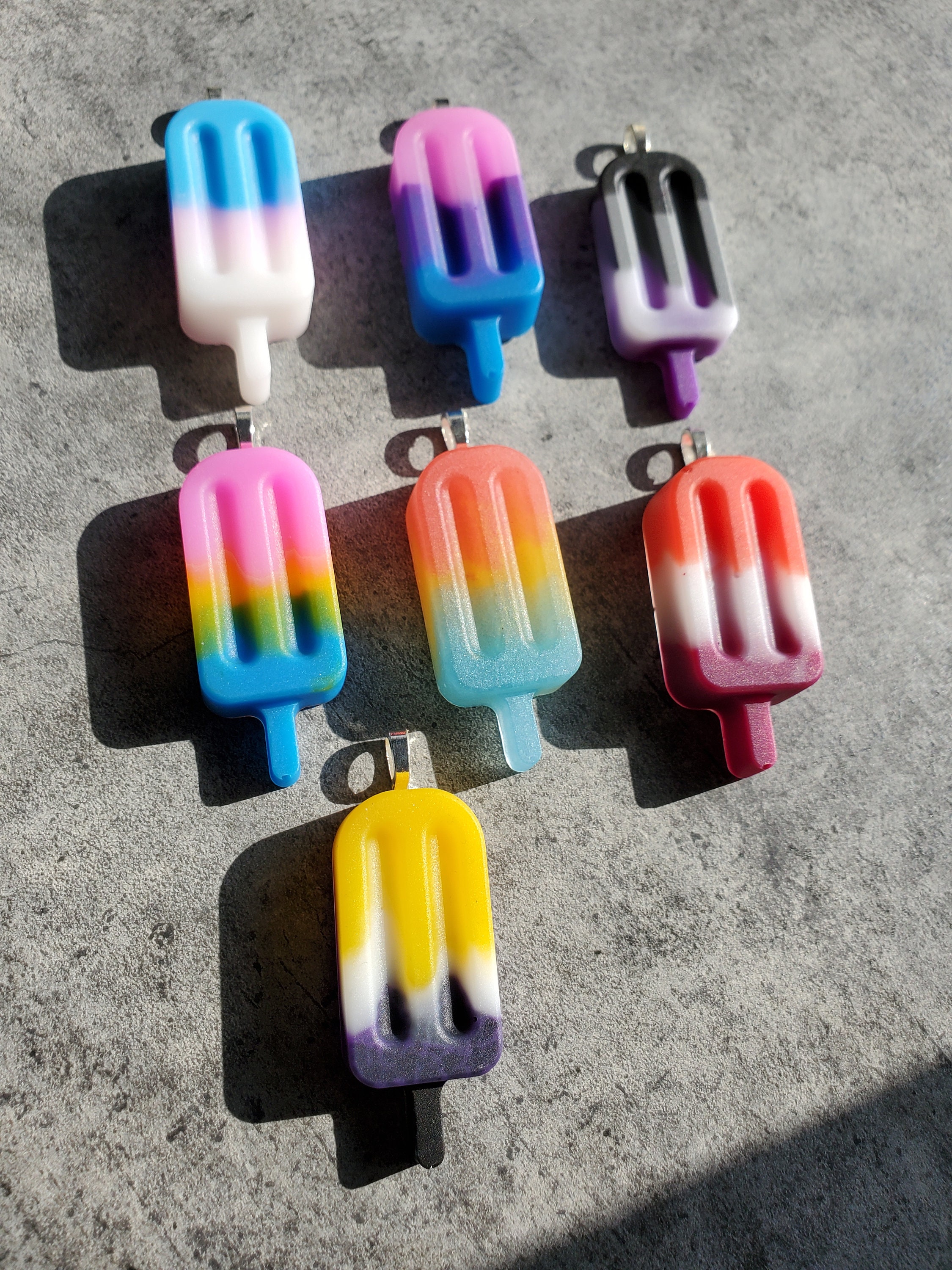Pride Popsicle Necklaces -- Can Be Key Chain as Well - Etsy