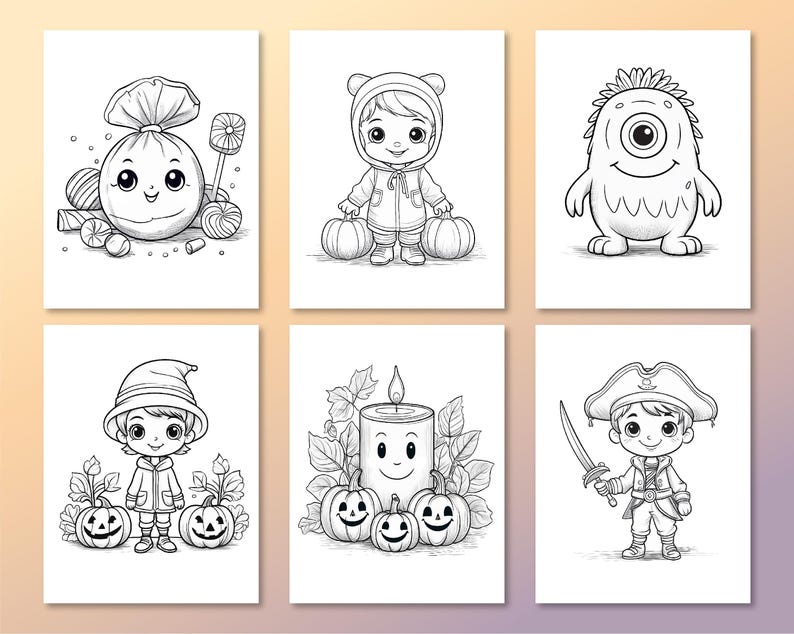 Cute Halloween Coloring Pages for Kidshalloween Crafts for ...