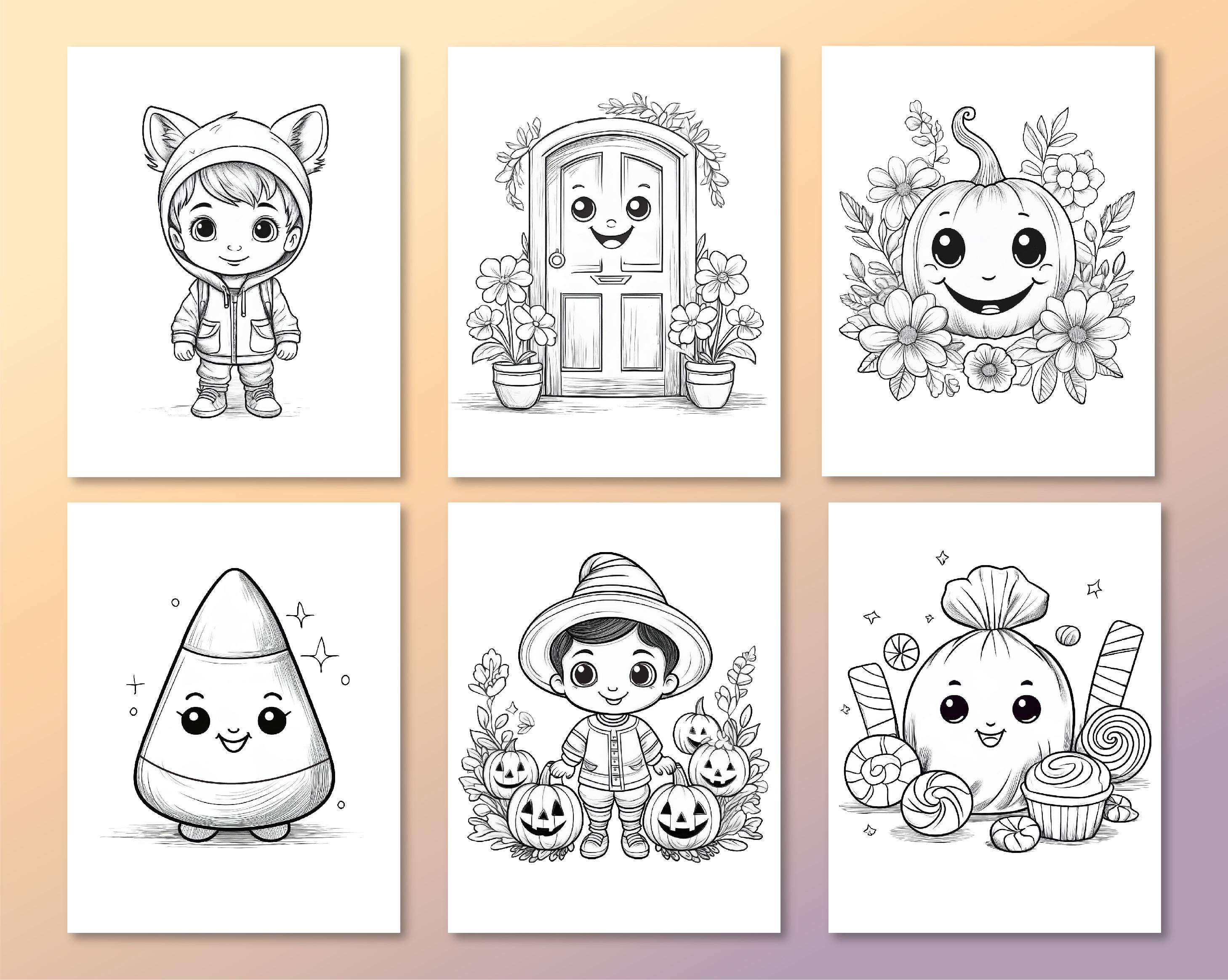 Cute Halloween Coloring Pages for Kidshalloween Crafts for ...