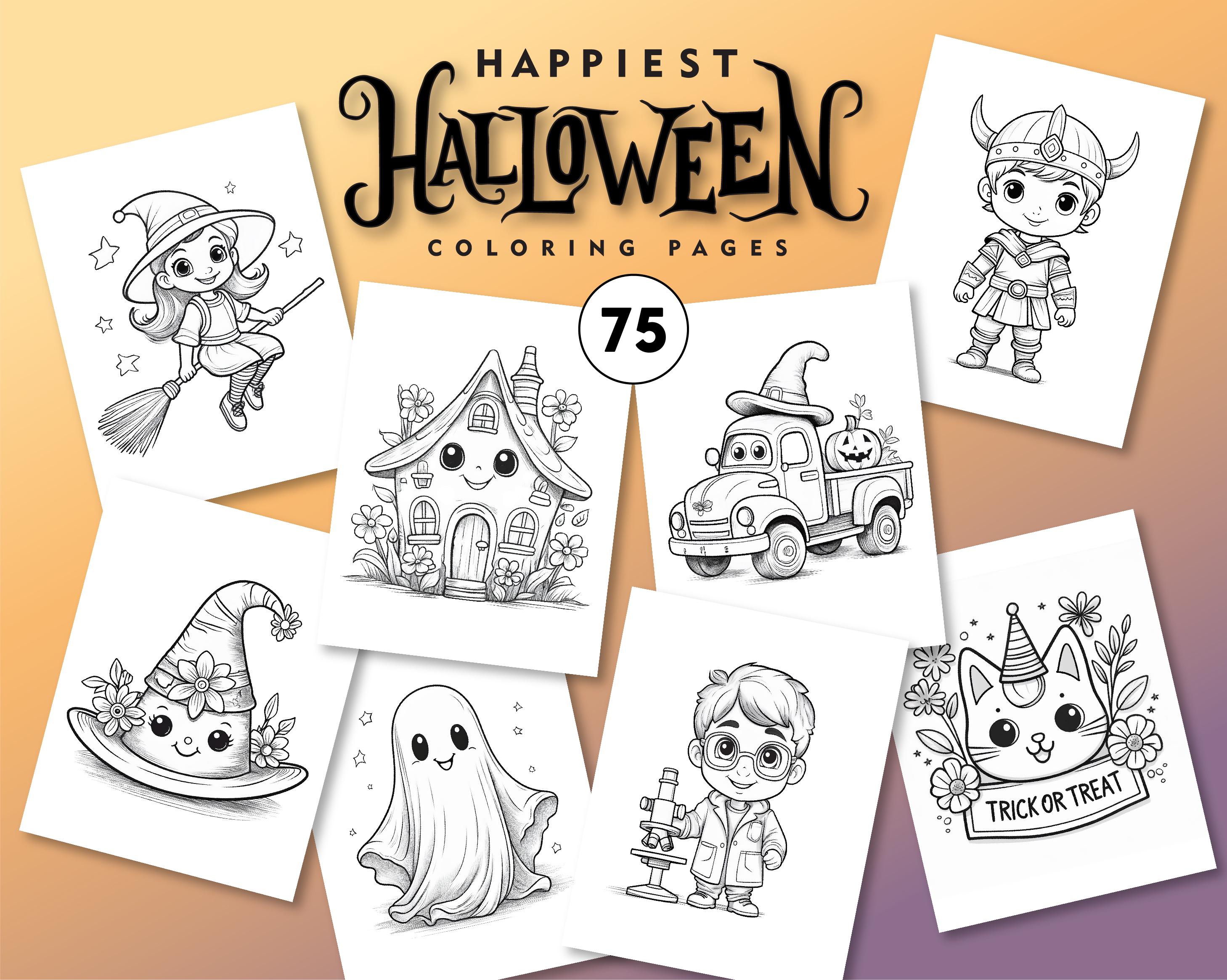 Cute Halloween Coloring Pages for Kidshalloween Crafts for ...