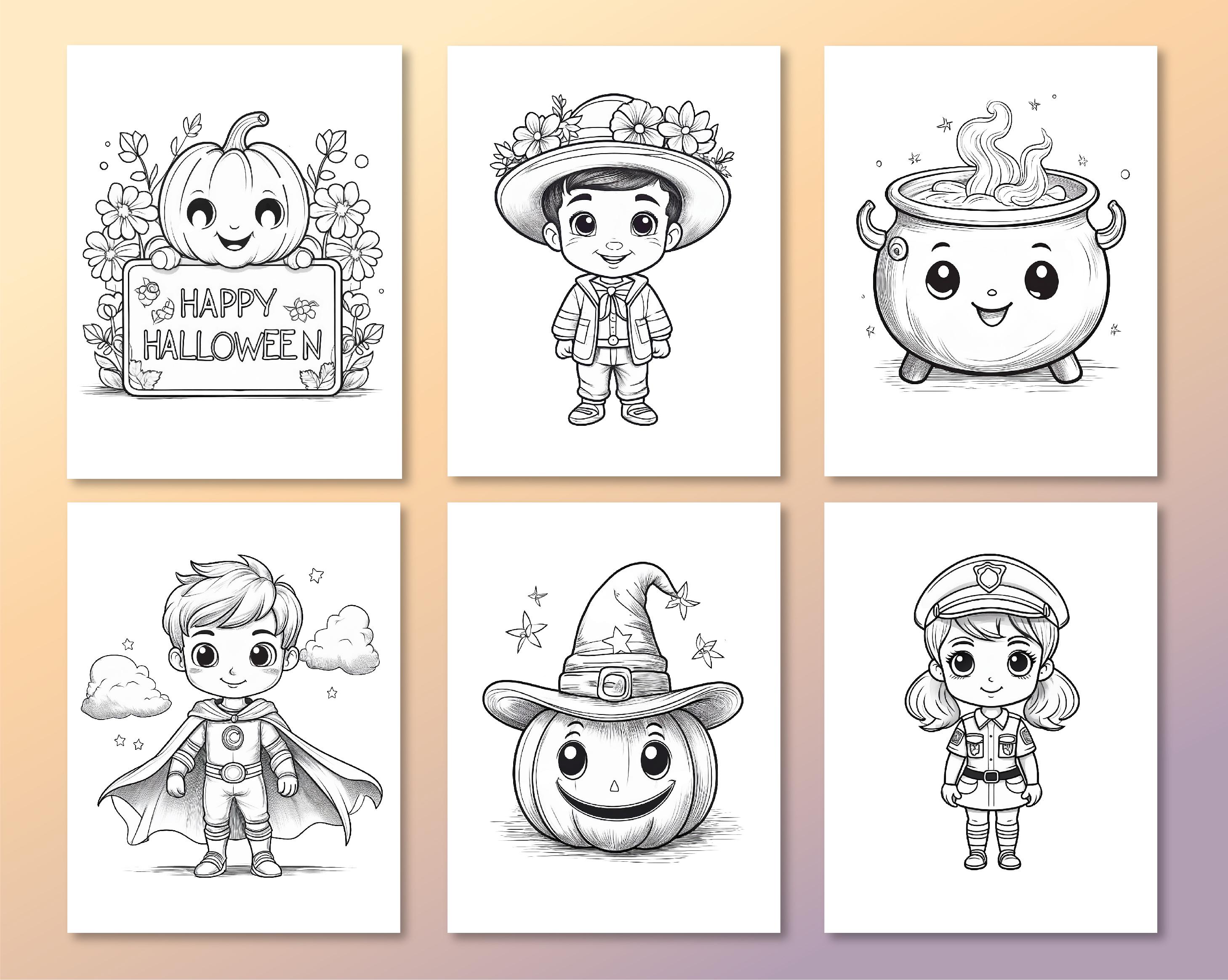 Cute Halloween Coloring Pages for Kidshalloween Crafts for ...
