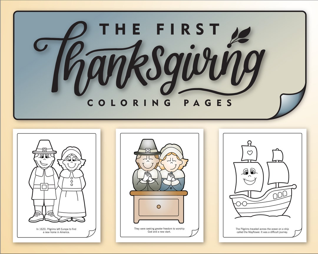 First Thanksgiving Coloring Page