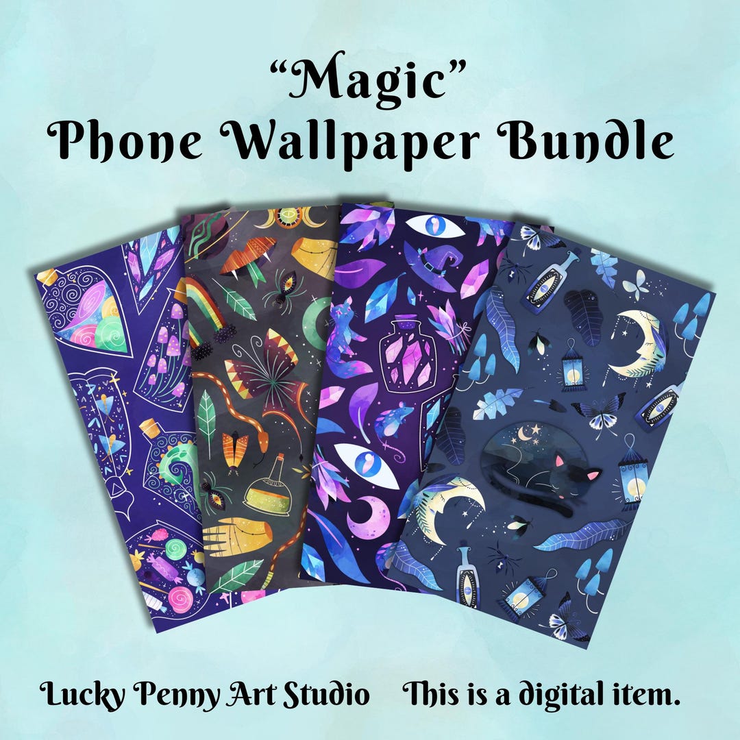Magic Phone Wallpapers - iPhone - Android - Digital PNG Files - Etsy