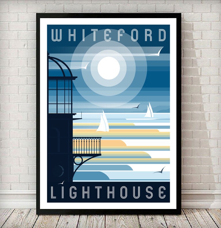 Whiteford Lighthouse whiteford Sands Modern & Minimalistic Print - Etsy UK