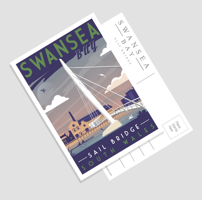 Swansea Marina the Sail Bridge - Etsy