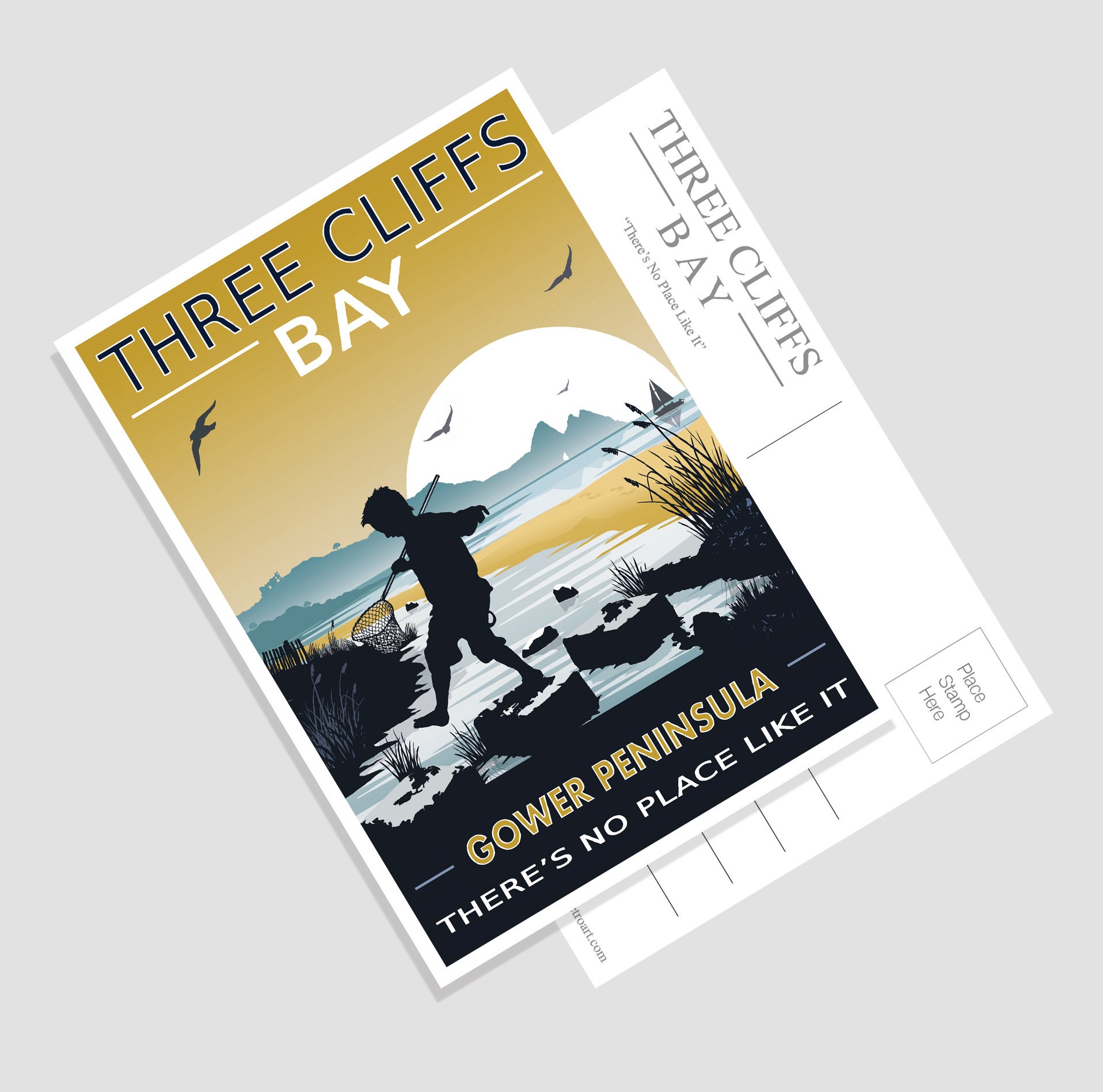 Gower Retro Postcards pack of 10 / Version 2 - Etsy UK