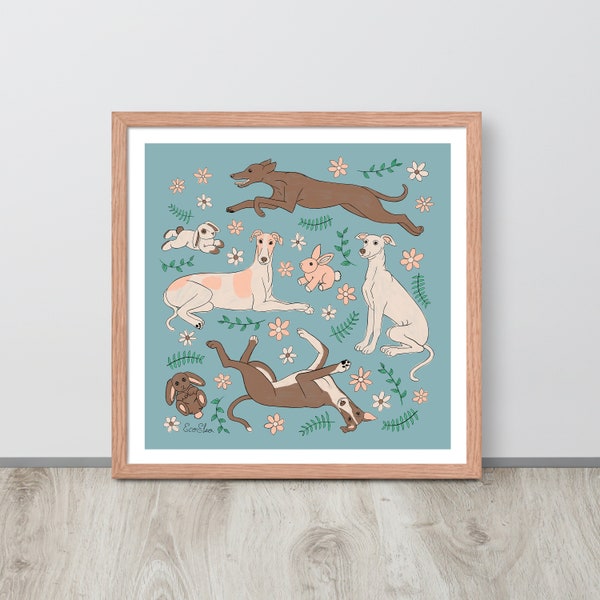 Greyhound Print - Etsy