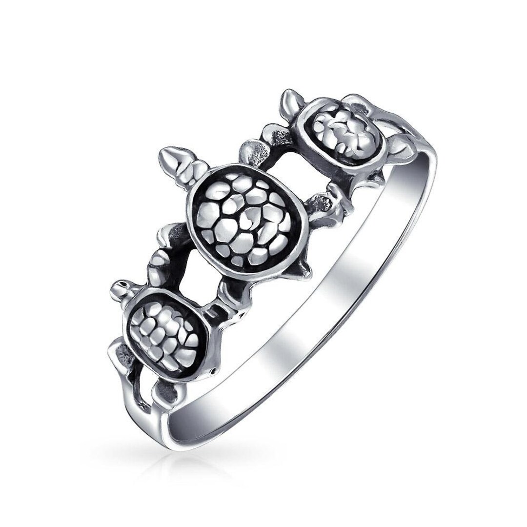 BFF Friendship Three Best Friends Family Sea Turtle Ring Band - Etsy