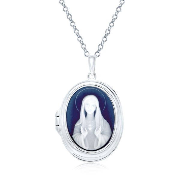 Virgin Mary Locket - Etsy