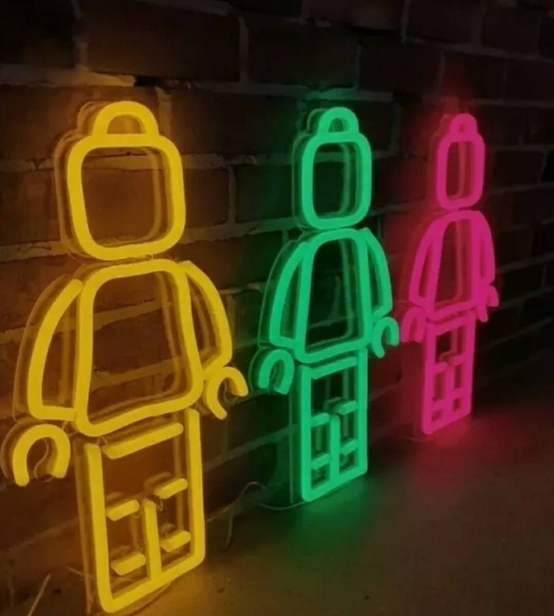 Build a Brick Leggo Man Neon Sign Lamp Retro Custom Made Night - Etsy