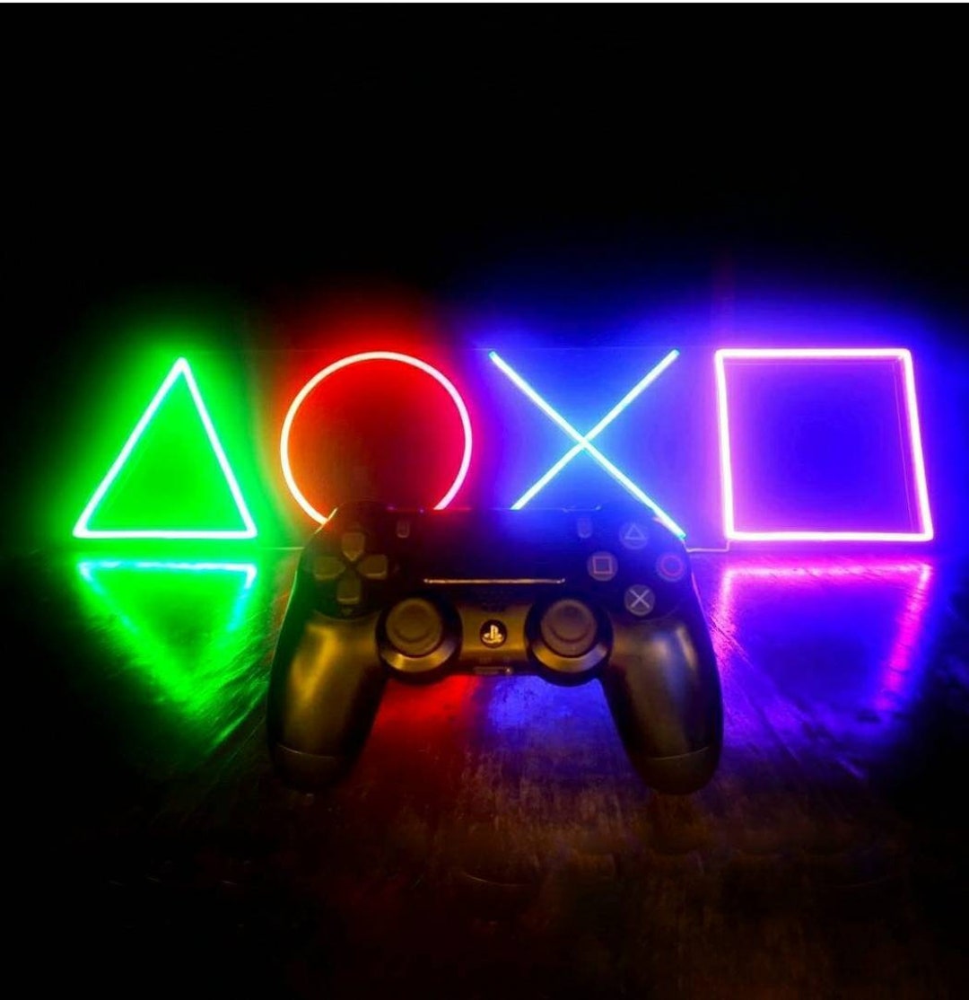 Gaming Sony Playstation LED Neon Sign New Custom Made Etsy