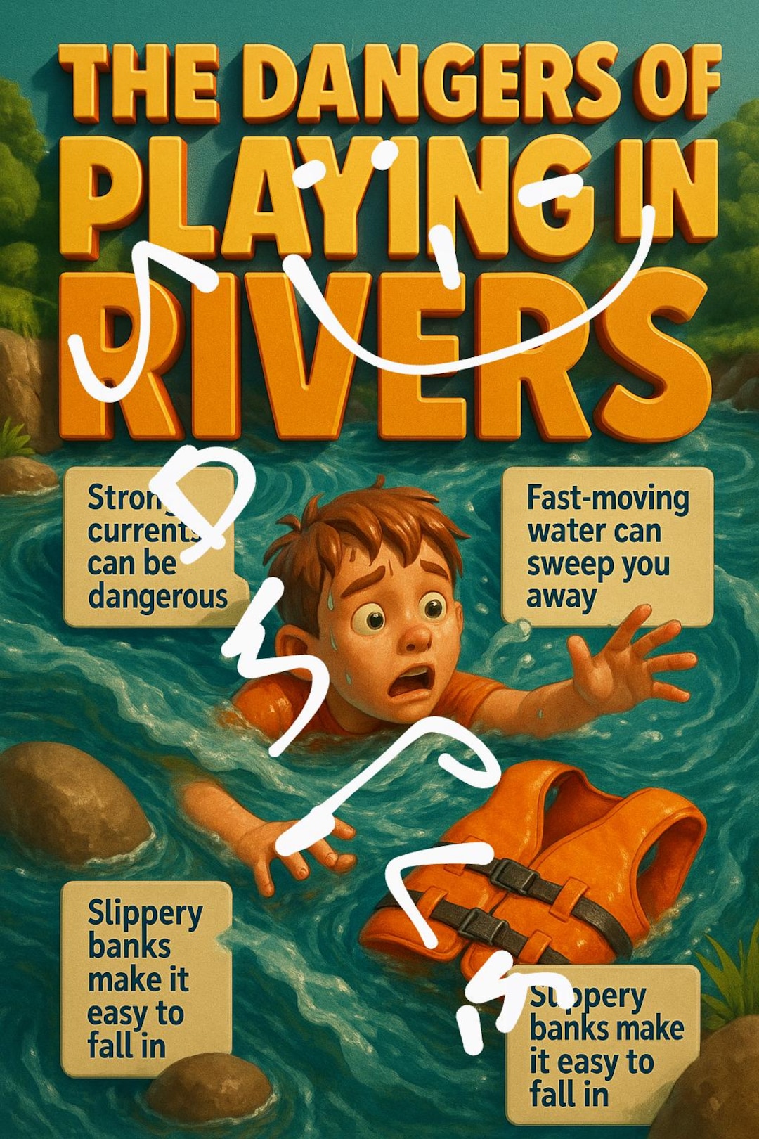 Printable Poster, the Dangers of Playing in Rivers - Etsy