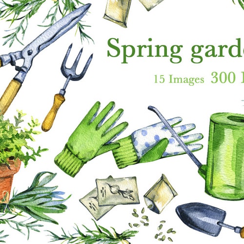 Watercolor Compost Clipart Gardening Download Instant - Etsy