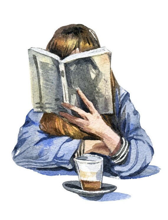 Reading Bookworm Clipart