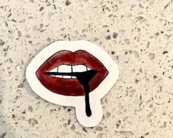 Red Lips Kiss Stickers Valentine Tea Party Bridal Shower - Etsy