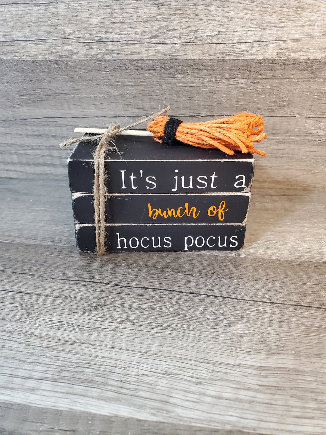 Halloween Mini Wood Book Stack/ Tier Tray Decor/ Halloween Decor/ Book ...