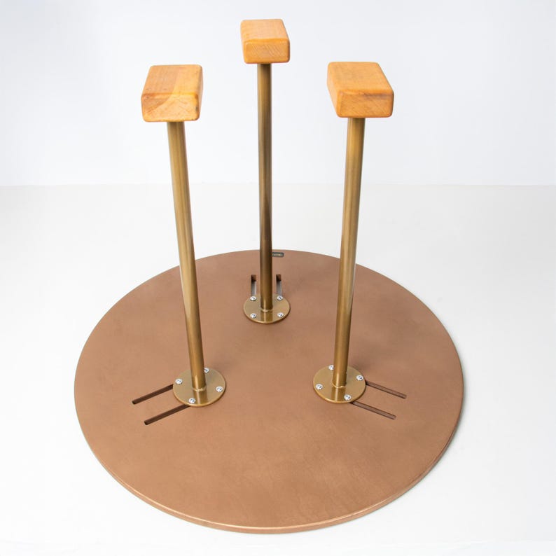 Gold Handstand Canes on Round Base for Balance Training, Circus Props ...