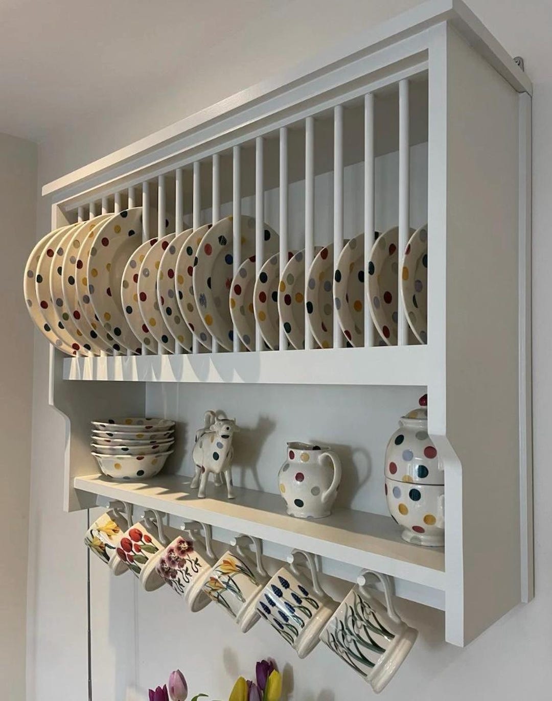The Coxbench Handmade Kitchen Plate Rack Storage Finished in Your ...