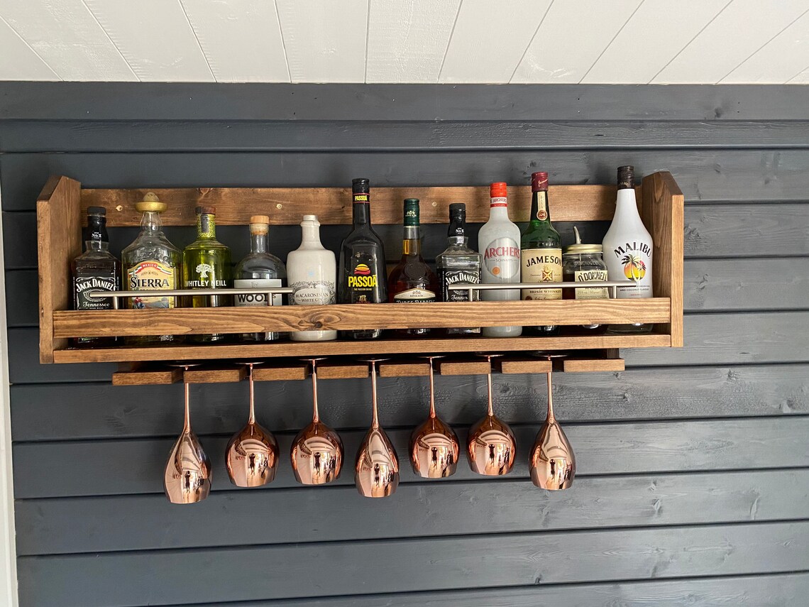 Ultimate Drinks Bar Garden Bar Pine Handcrafted Drinks Rack | Etsy