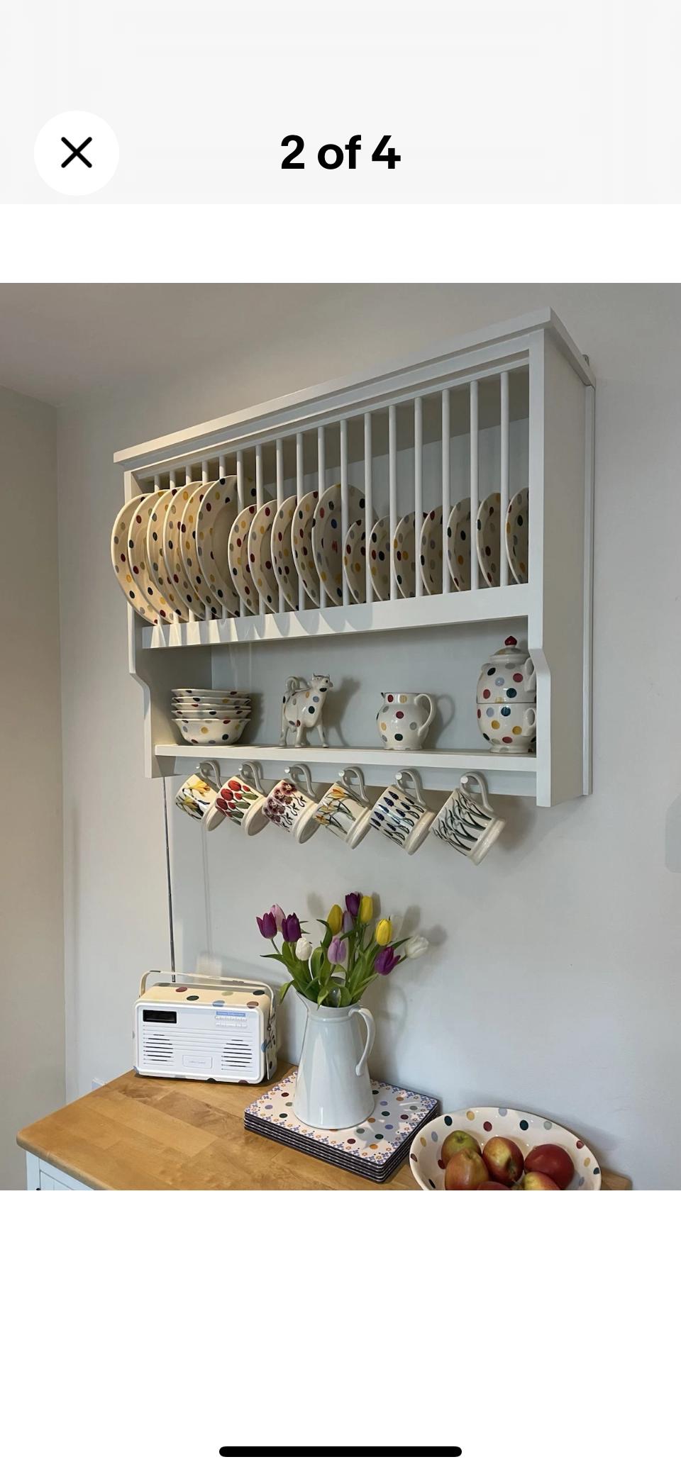 The Coxbench Handmade Kitchen Plate Rack Storage Finished in Your ...