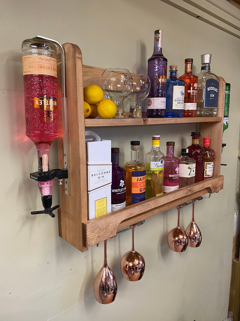 Prestige Gin Bar Custom Wall Mounted Spirits Optics Wall - Etsy UK