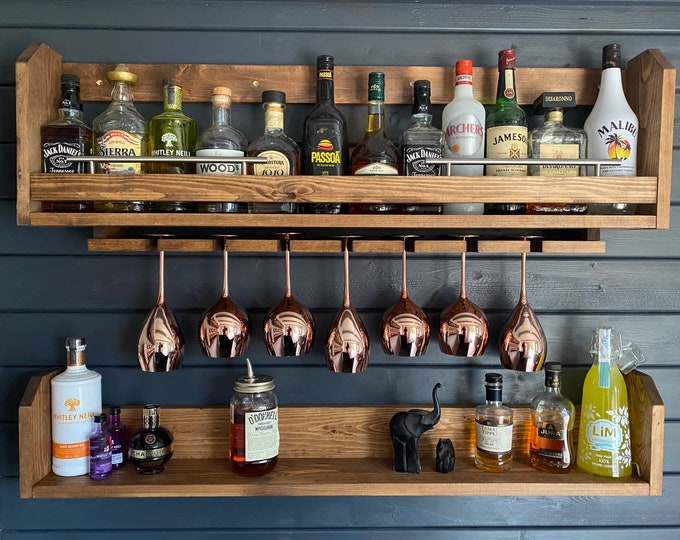 Personalised Gin Shelf / Bar - Etsy UK