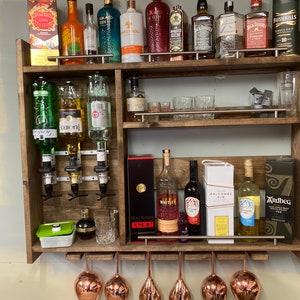 Luxury Home Garden Bar Mounted Drinks Spirits Optics Wall - Etsy