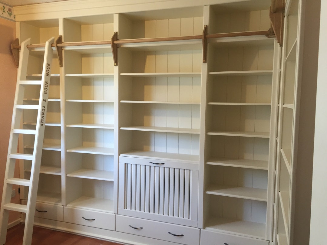 The Eastwood Handcrafted Bookcase Library Booknook Storage Cabinet ...