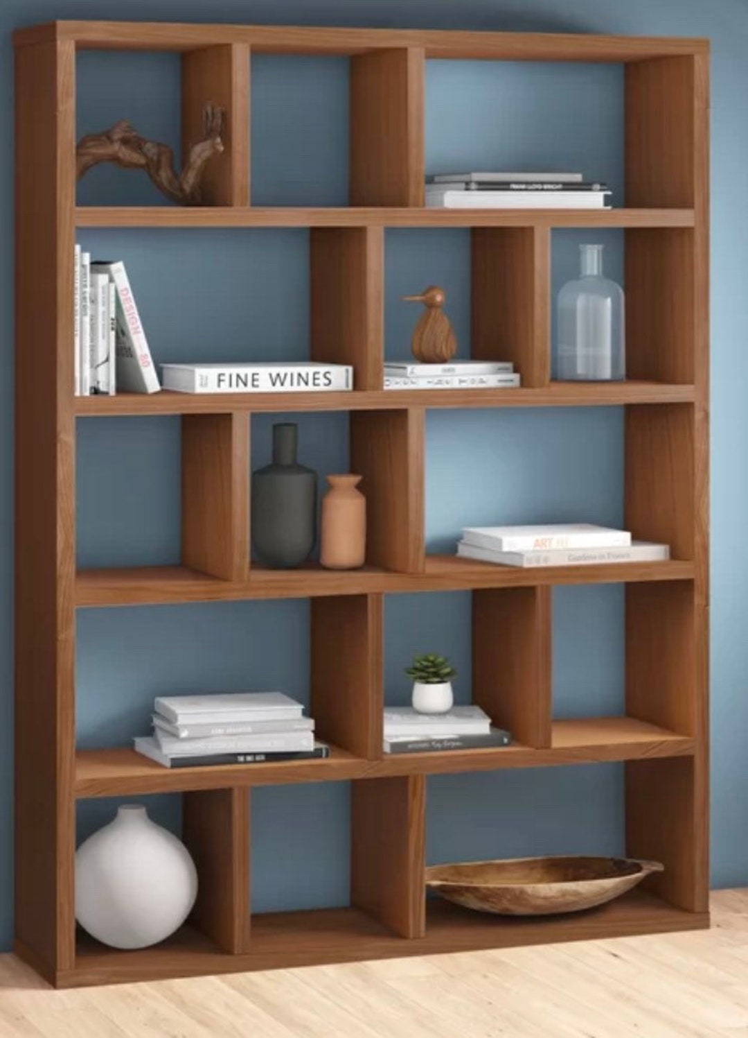 Bespoke made to order chunky 32mm solid pine bookcase - Etsy Österreich